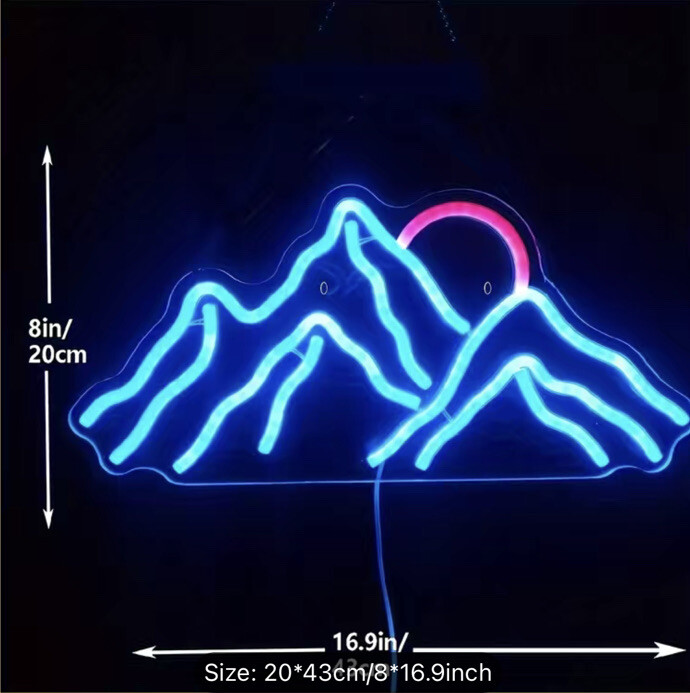 Neon LED Sign Mountain | eBay