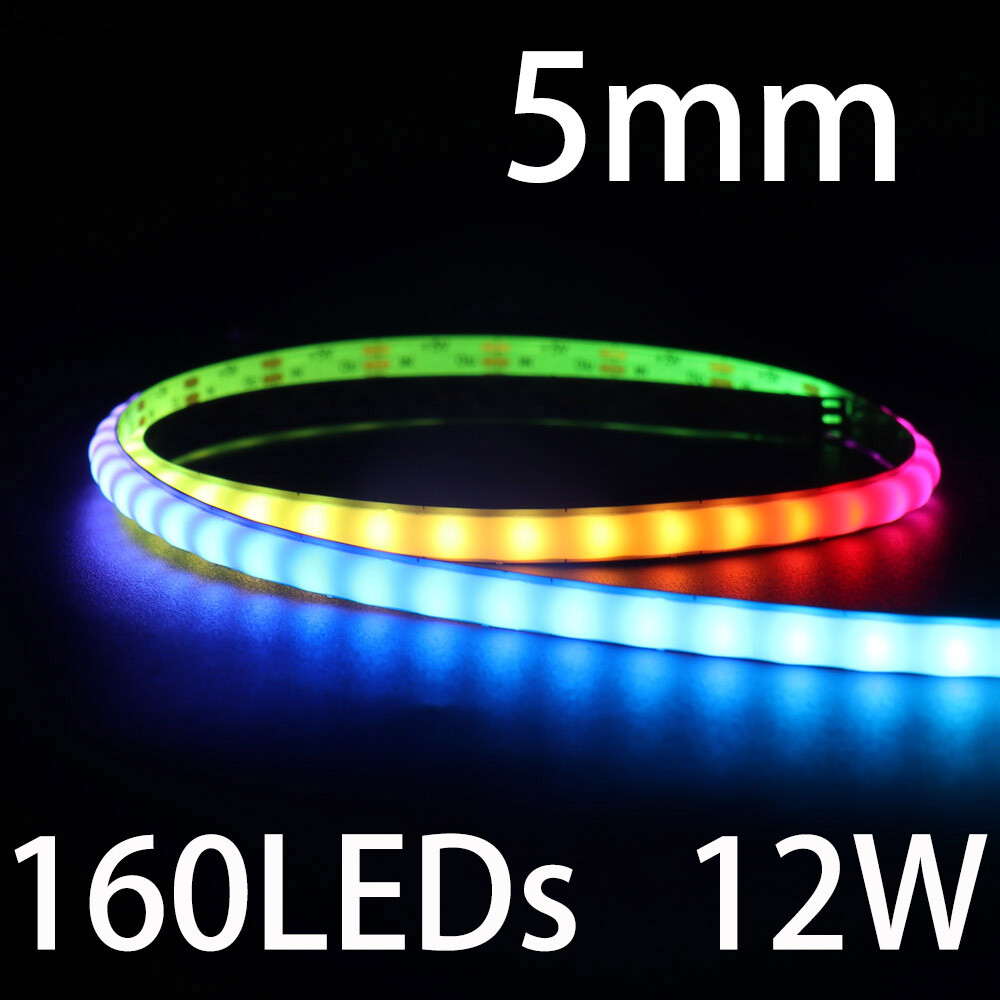 WS2812B Smart COB LED Streifen RGB Pixel 5V 160LED 12V Adressierbare ...