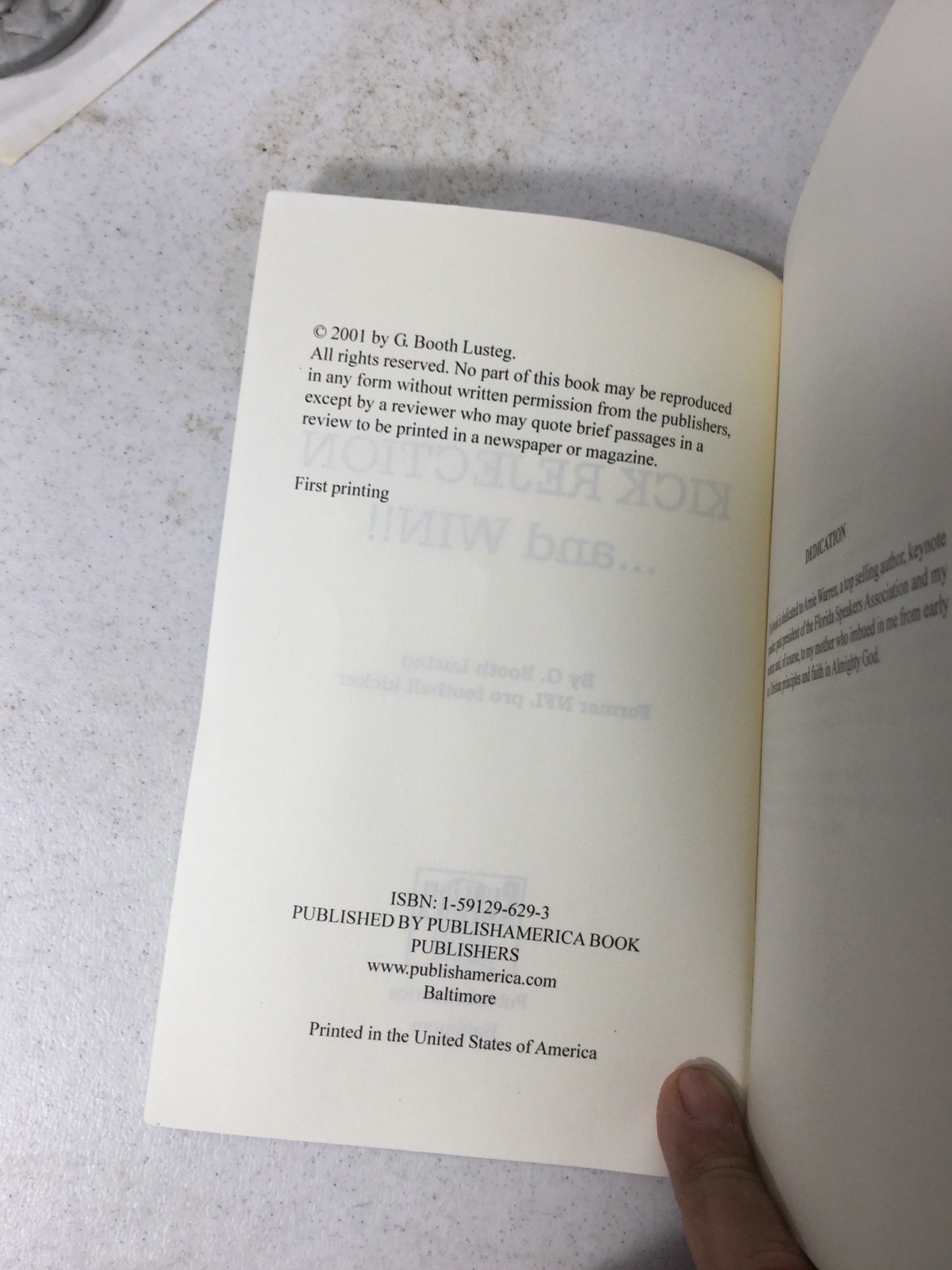 Kick, Rejection and Win!! by G. Booth Lusteg (2002, Trade Paperback ...