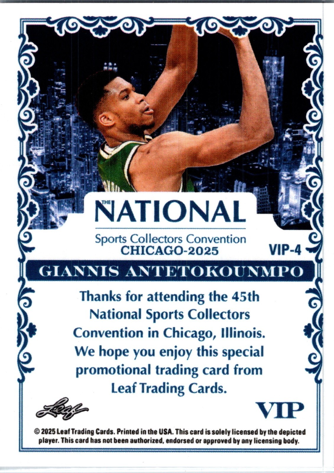 2025 Leaf National Sports Collectors Convention Vip - Giannis ...