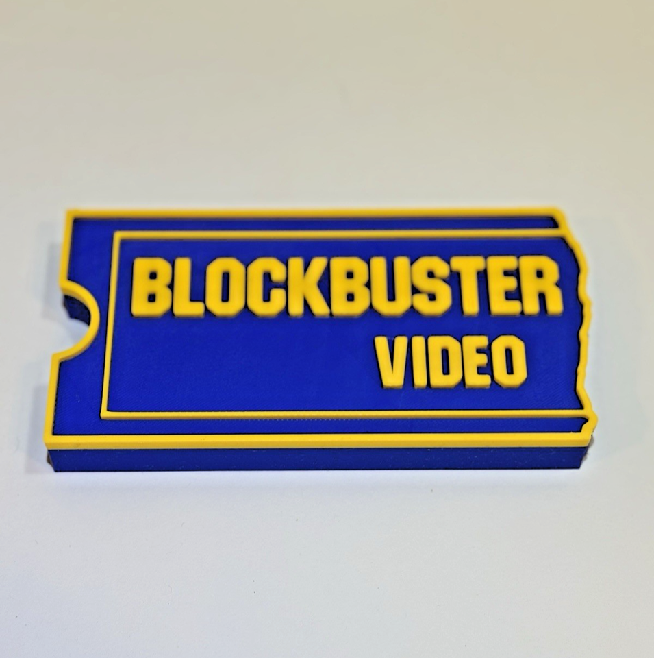 3D Printed Blockbuster Video Logo Sign Retro 90s Movie Room Decor ...