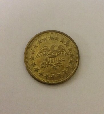 VTG AMERICAN EAGLE STARS GOLD/BRASS ARCADE TOKEN COIN NO CASH VALUE HM ...
