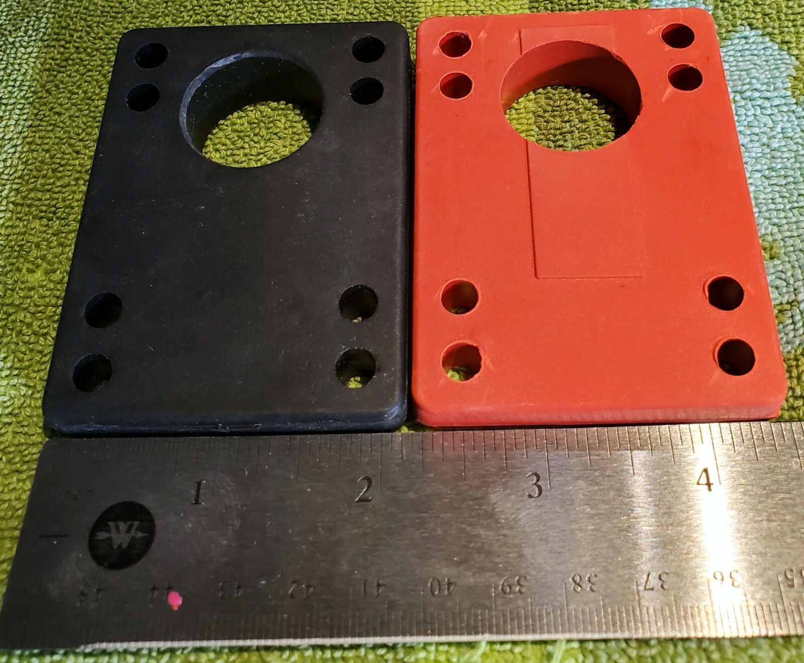 Slant Longboard Wedge Risers - Black, Red, Blue - Angled Riser Pads ...