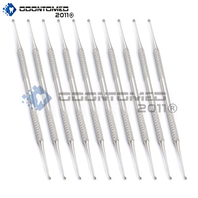 10 Pcs Dental Surgical Molt 2/4 Curettes Cyst Removal Instruments | eBay