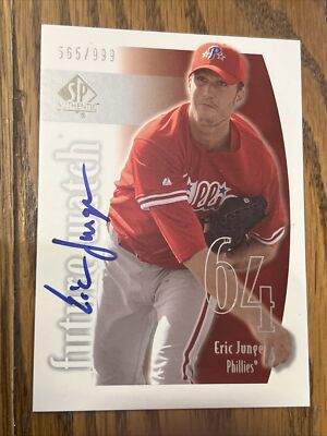 2002 Upper Deck SP Authentic Eric Junge Future Watch Rookie Auto RC ...