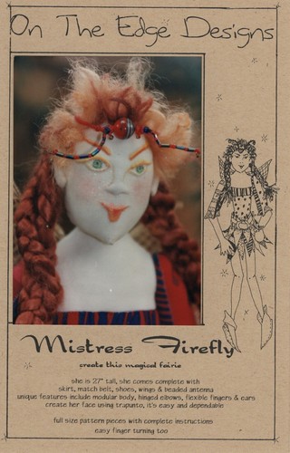 Cloth Art Doll Pattern "Mistress Firefly" by Ruth Kuykendall Landis | eBay