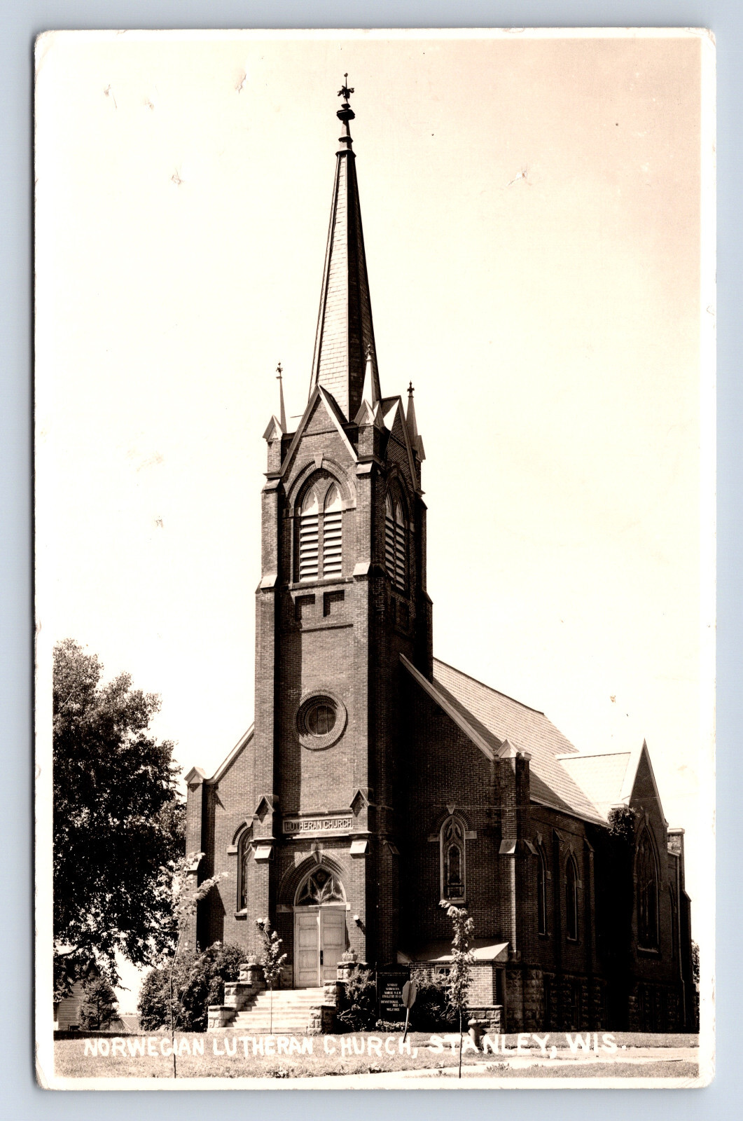 Vintage RPPC Stanley WI Norwegian Lutheran Church 1939 Real Photo ...