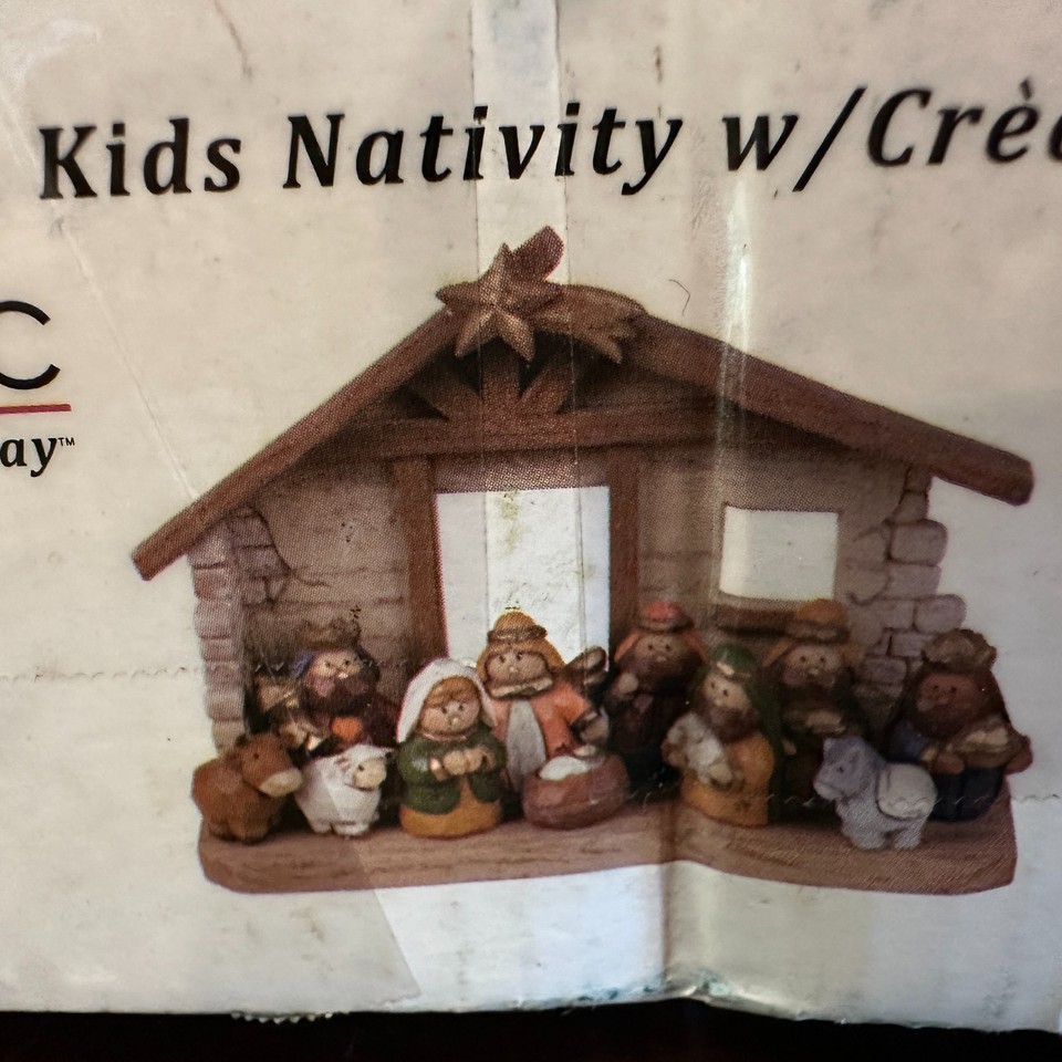 Miniature Kids Nativity Scene with Creche TRANSPAC, Set of 12 | eBay