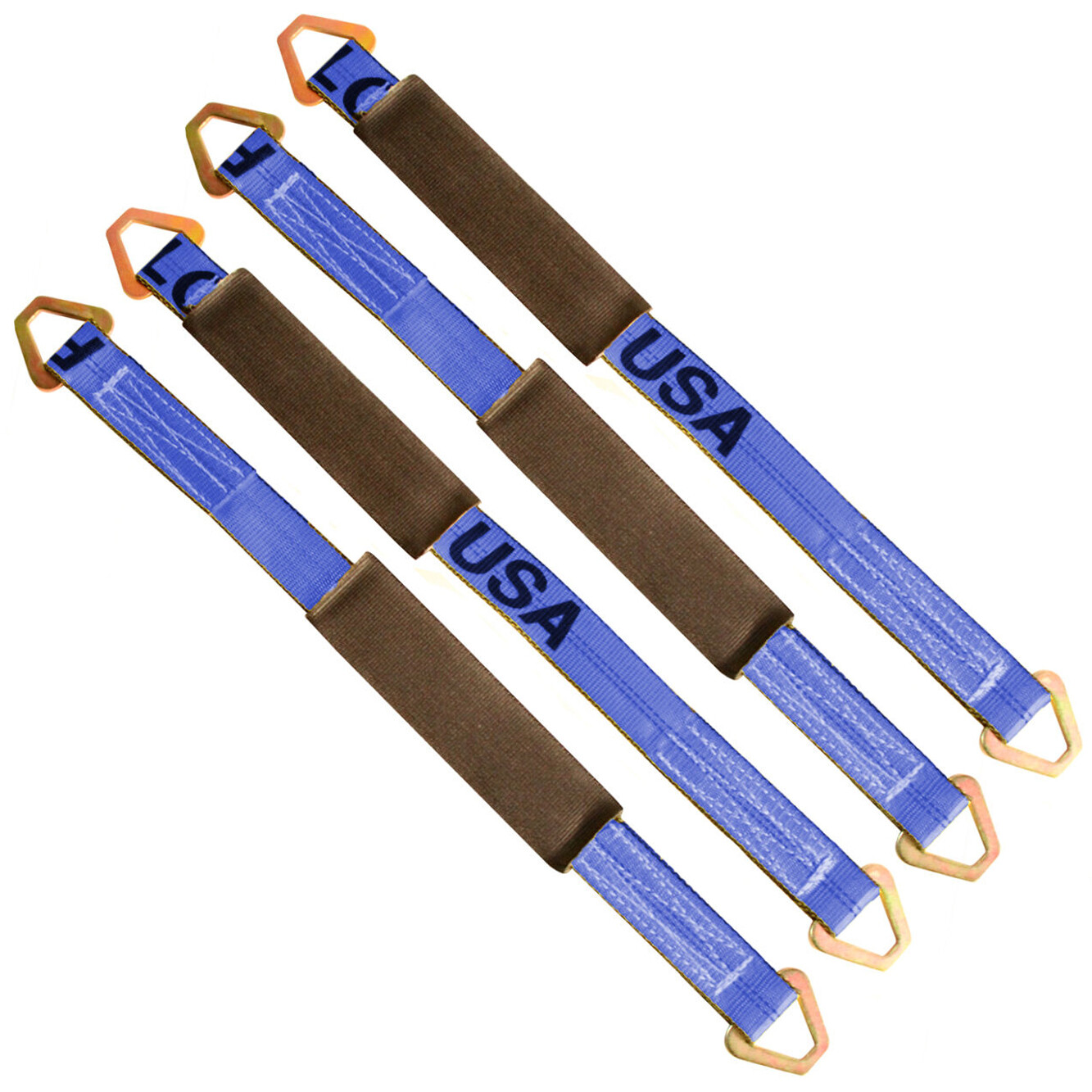 31" Axle Strap Rim Sling Pack of Four Blue Towing Reinforced Protection ...