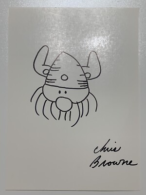Chris Browne Hagar the Horrible Comic Signed Autograph Art Sketch PSA ...