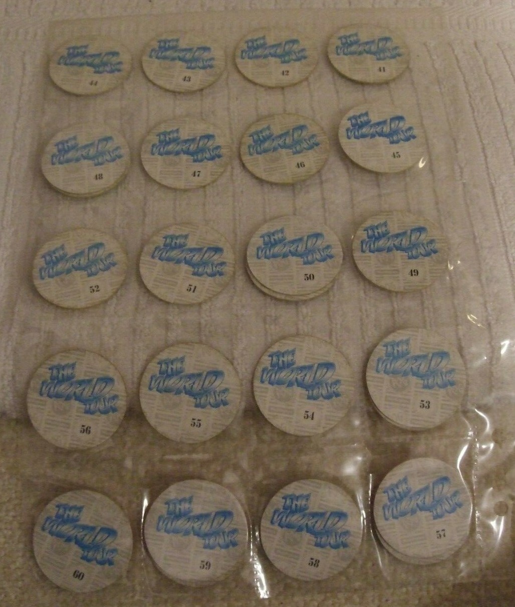 POGS by WADDINGTONS (THE WORLD TOUR POGS) YEAR:1995 - SELLING ...