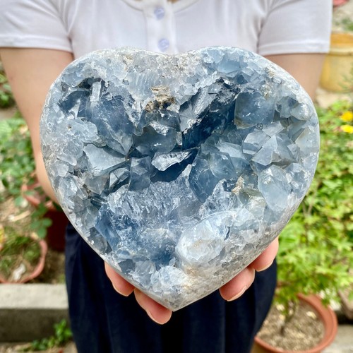 6.85LB Natural Blue Celestite Crystal Geode Cave Mineral Specimen | eBay