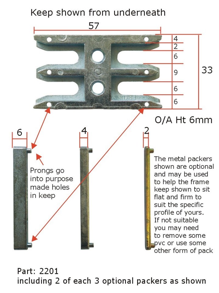 Avocet Mushroom Keep for Upvc Window Lock With Profile Packers ERKUNIM ...
