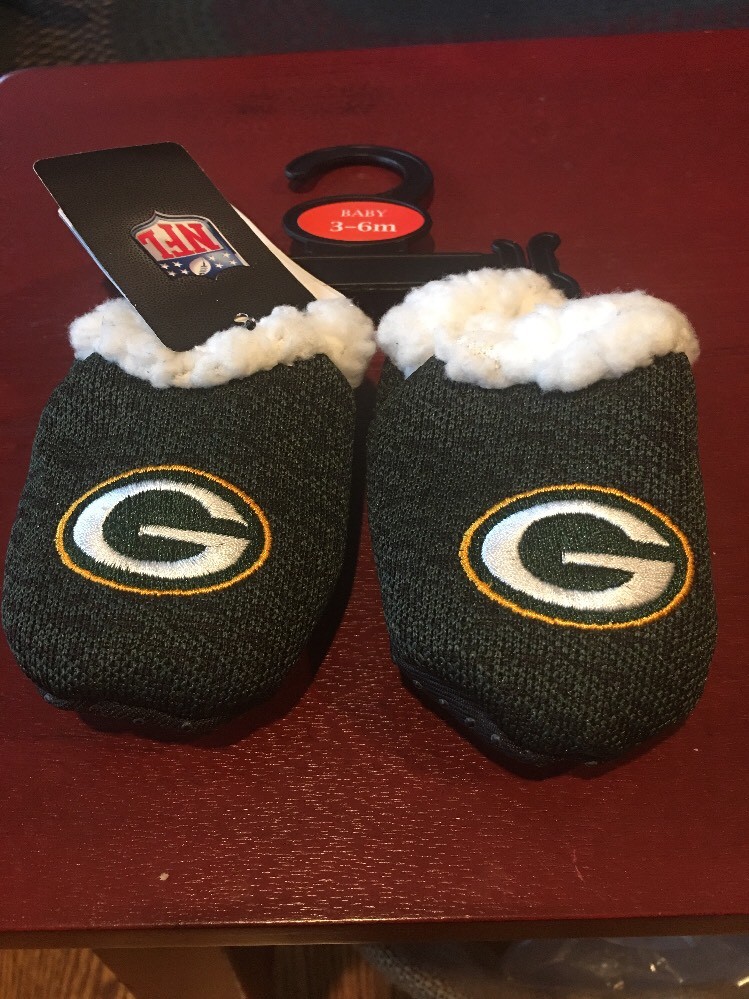 Green Bay Packers NFL Green Infant Bootie Slippers Size 3-6 Mo - New ...