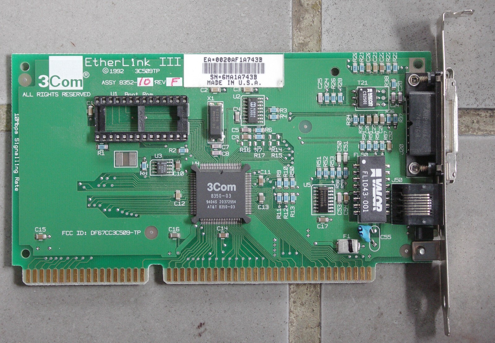 3Com EtherLink III TP (3C509-TP) Network Adapter for sale online | eBay