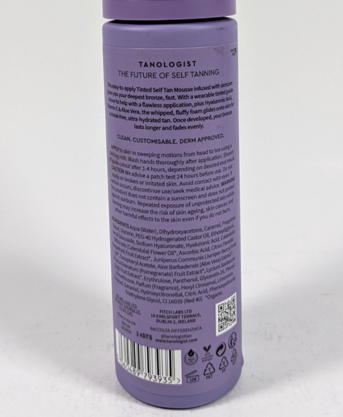 Tanologist Express Tan Dark Tinted Self Tan Mousse 6.76 fl oz | eBay