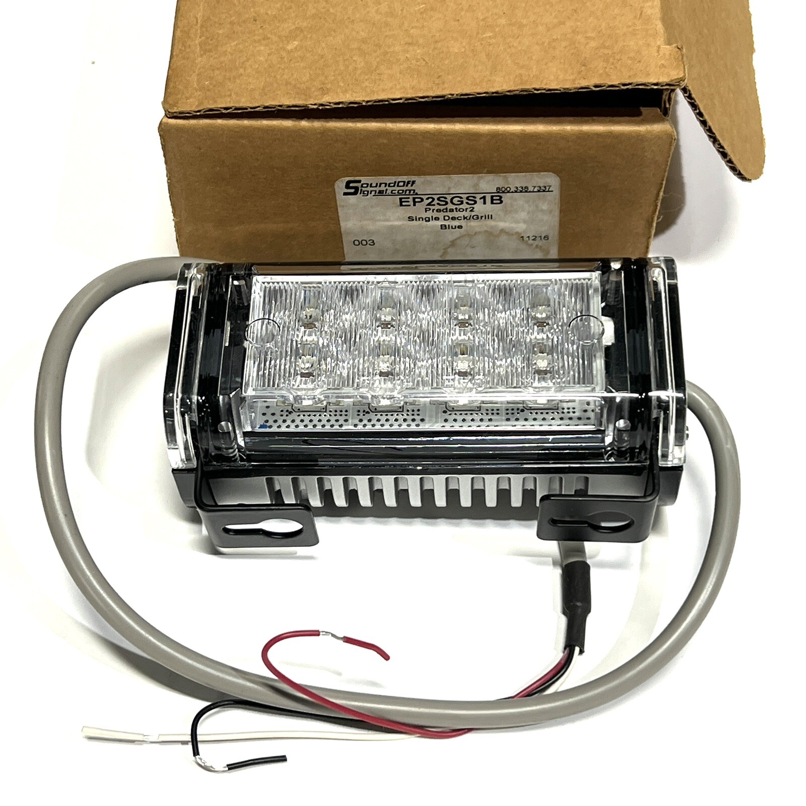 SoundOff Signal Predator 2 LED Deck/dash Light EP2SGS1B Blue (New Boxed ...