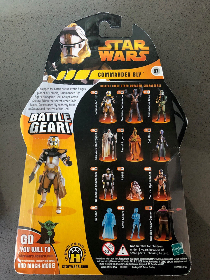 Star Wars Commander Bly Clone Revenge of the Sith 57 ROTS 2005 Yellow ...