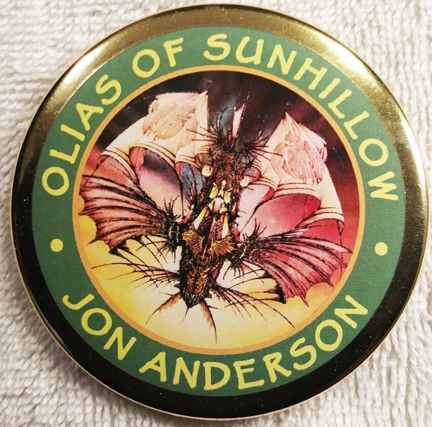 YES Band JUMBO PIN BUTTON Olias Of Sunhillow Jon Anderson Christmas ...