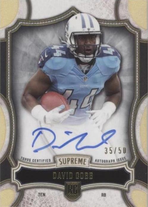 2015 Topps Supreme - Supreme Autographs Rookies David Cobb #SRA-DC Gold ...