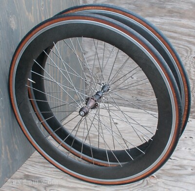 Vintage 1st Gen Hed. Jet Road Bike WHEELS Carbon Fiber Alloy Aero ...