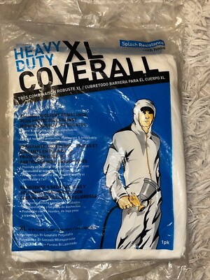 Trimaco 09961/6 White Heavy Duty Polyolefin Coverall with Hood X-Large ...