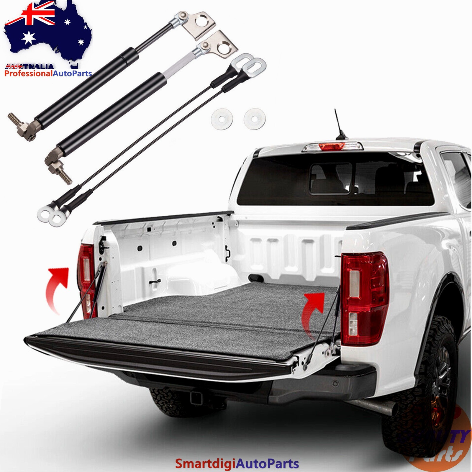 Upgraded Easy Up & Slow Down Tailgate Strut Kit For ISUZU D-MAX DMAX ...