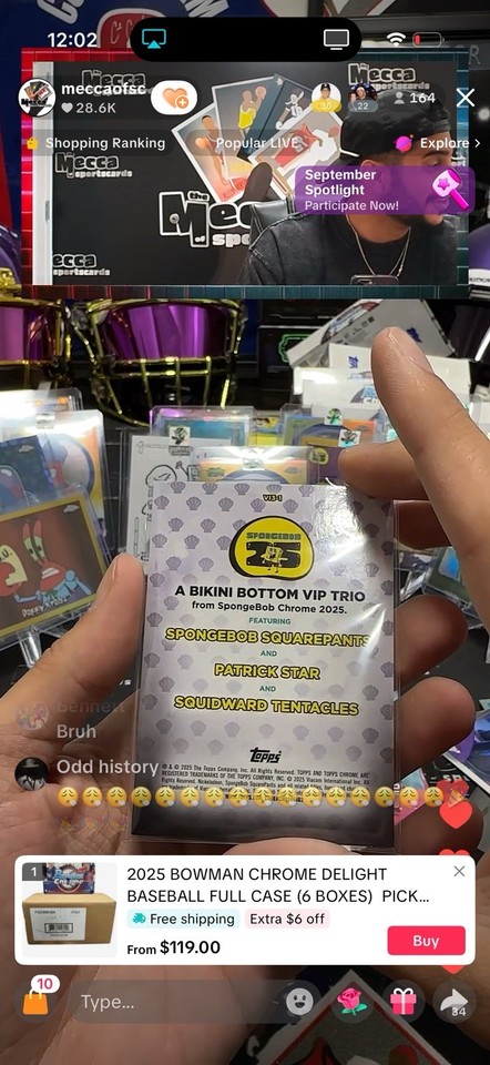 2025 Topps Chrome SpongeBob & Patrick & Squidward Triple Autograph ...