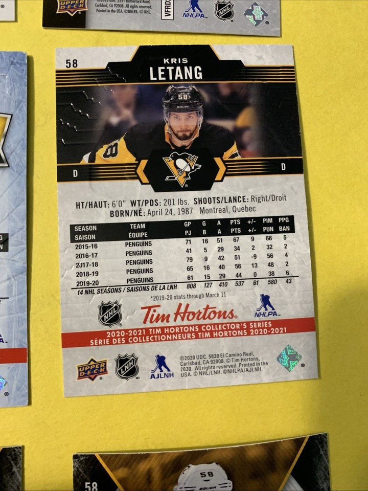 Kris Letang a lot of six NHL cards Pittsburgh Penguins | eBay