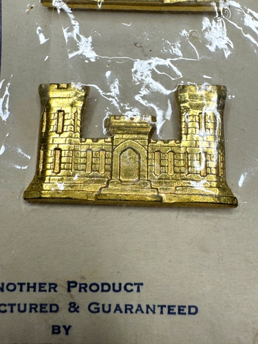 WWII - WW2 US ARMY OFFICER'S ENGINEER LAPEL INSIGNIA BY UTICA, NY ...
