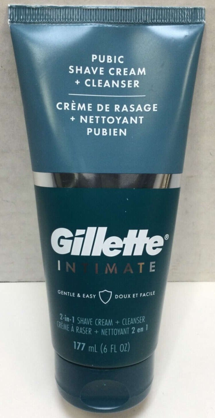 Gillette Male Intimate 2-in-1 Pubic Shave Cream and Cleanser 6 OZ Free ...