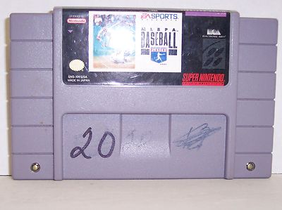 Super Nintendo MLBPA Baseball Video Game Cartridge (Nintendo SNES, 1994 ...