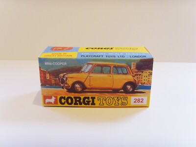 CORGI TOYS No. 282- MINI COOPER - Superb custom display/ repro box ONLY ...