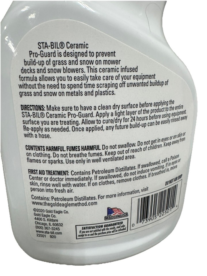 STA-BIL Ceramic Pro Guard Protection Spray for Mowers and Snow Blowers ...