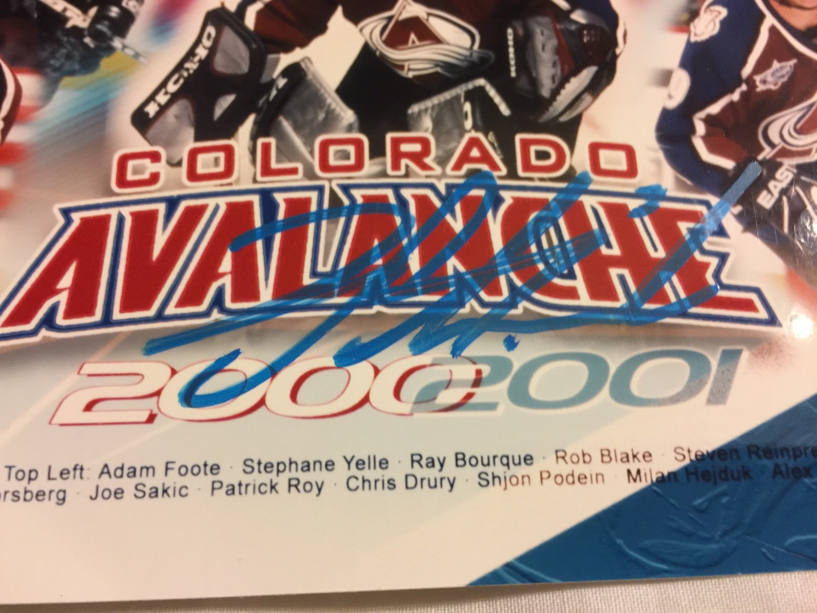 AUTOGRAPHED NHL 2000-2001 COLORADO AVALANCHE Team 8x10 PHOTO | eBay
