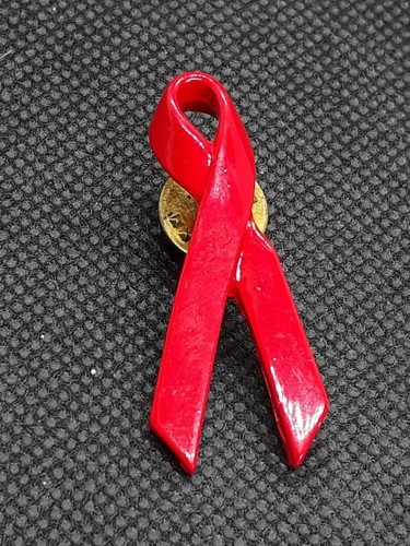 Vintage Red Ribbon Awareness Lapel Pin | eBay
