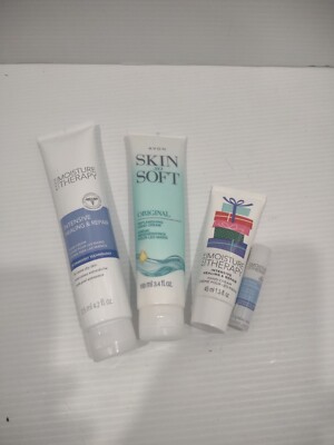 4 Avon Moisture Therapy intensive healing repair hand cream lotion ...