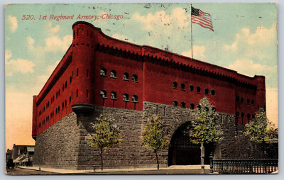 Postcard 1st Regiment Armory c1911 Chicago, IL H16 | eBay