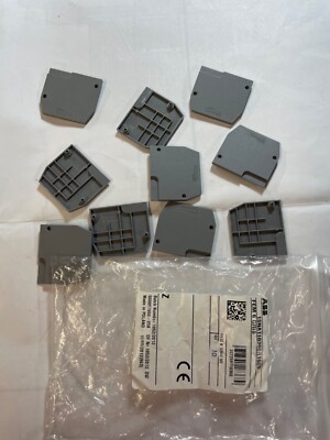 (LOT OF 15) ABB 1SNA118368R1600 FEM 6 TERMINAL BLOCK END CAPS, grey | eBay