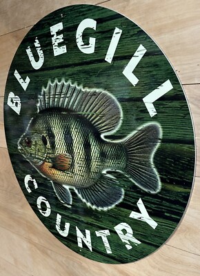lake life decor 24 Inch Diameter Bluegill Country Aluminum Wall Sign | eBay
