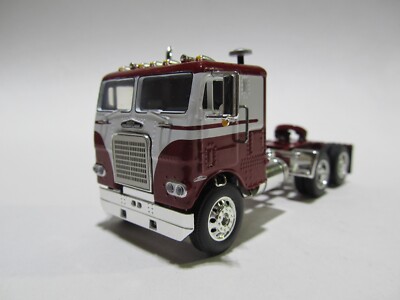 DCP FIRST GEAR 1/64 SCALE FREIGHTLINER CABOVER, WHITE & MAROON, MAROON ...