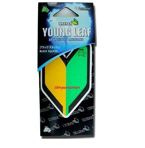 New 1 Wakaba Treefrog Young Leaf Japanese Air Freshener Black Squash ...