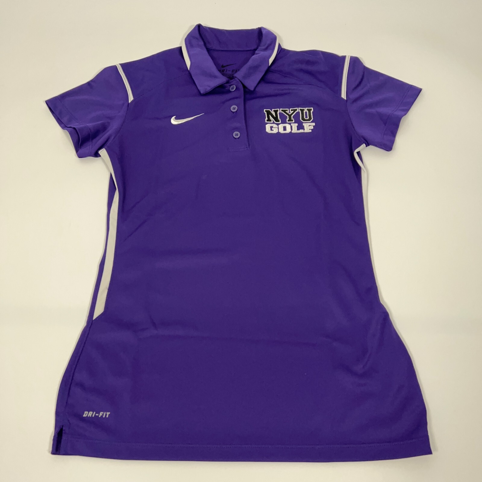 NYU Violets Womens Shirt Medium Nike Purple Polo Short Sleeve Top NCAA ...
