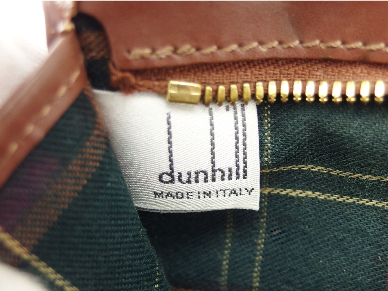 dunhill clutch bag herringbone PVC ?~ leather Authentic used T10570 | eBay