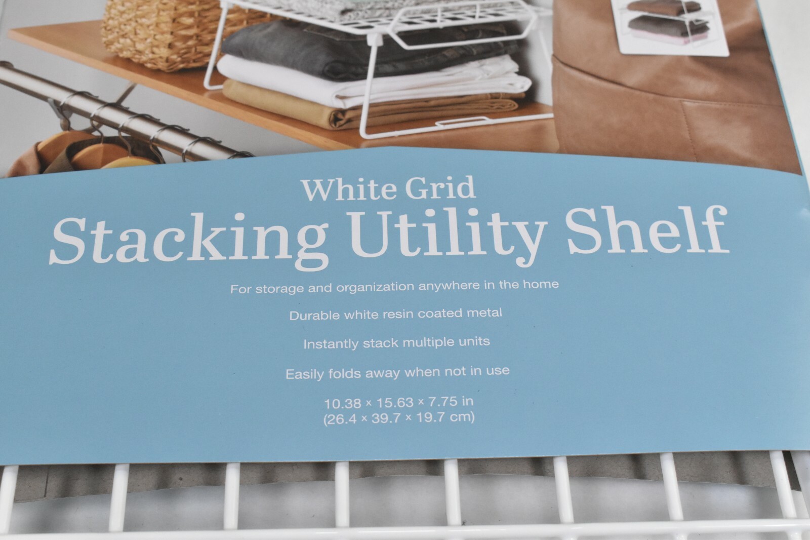 Folding Stacking Utility Shelf Rack Space Saver Clothing Closet ...