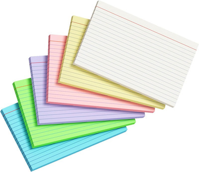 Index Cards 5x8 Colored - 120 Count Ruled 5 by 8 Index Flash Cards for ...