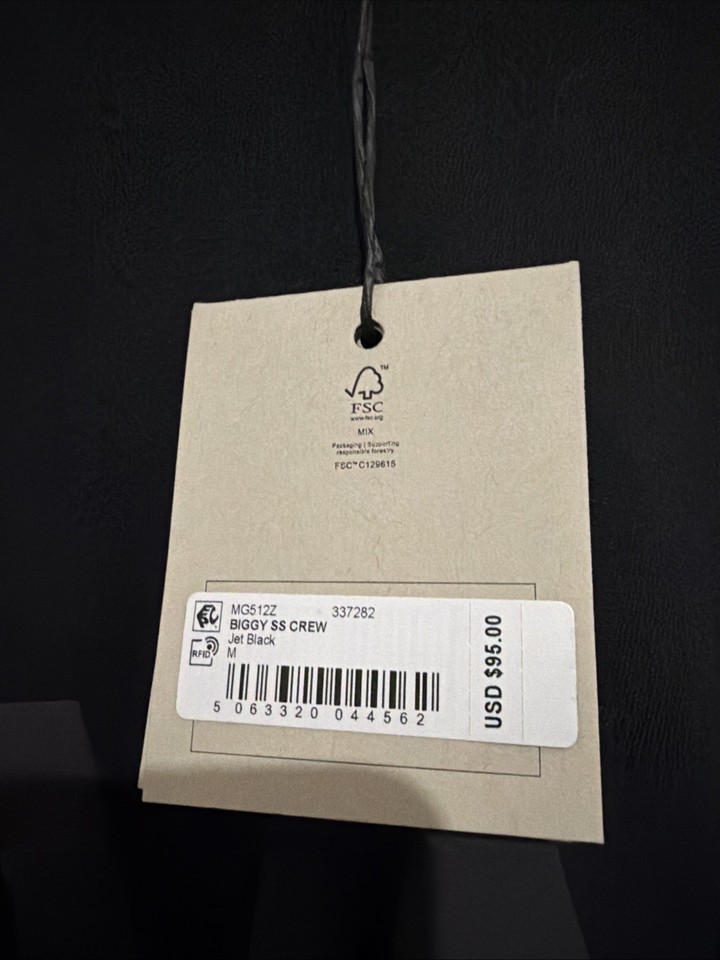 Allsaints Men’s Biggy SS Crew Oversized Black T-Shirt Size Medium | eBay UK