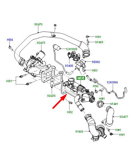 Land Rover FREELANDER 2 L359 EGR Cooler LR001002 OEM for sale online | eBay