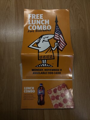 Little Caesars Veterans Day 2024 Pop Cooler Cling | eBay