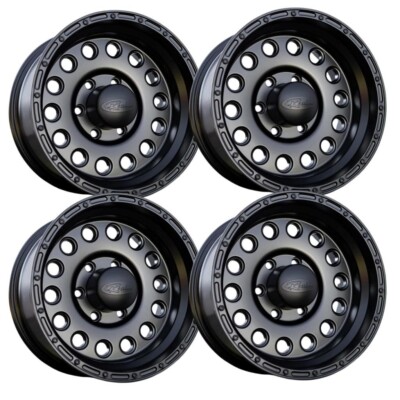 (Set-4) Raceline Rock Crusher Black 17X9 5X5 5x127 0mm wheels rims 17 ...